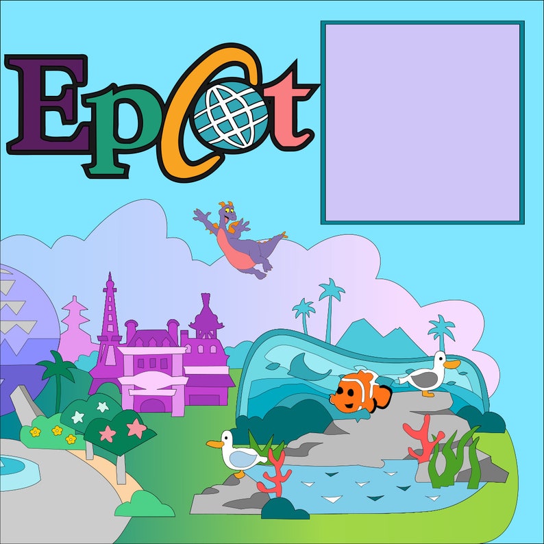 Epcot Icon Layout 2 Pages - Etsy