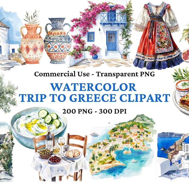 Athens Greece Clip Art - Etsy