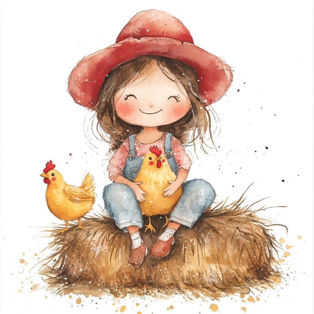 200 Cute Farmyard Clipart - Watercolor Clipart - Nursery Clipart - Baby ...
