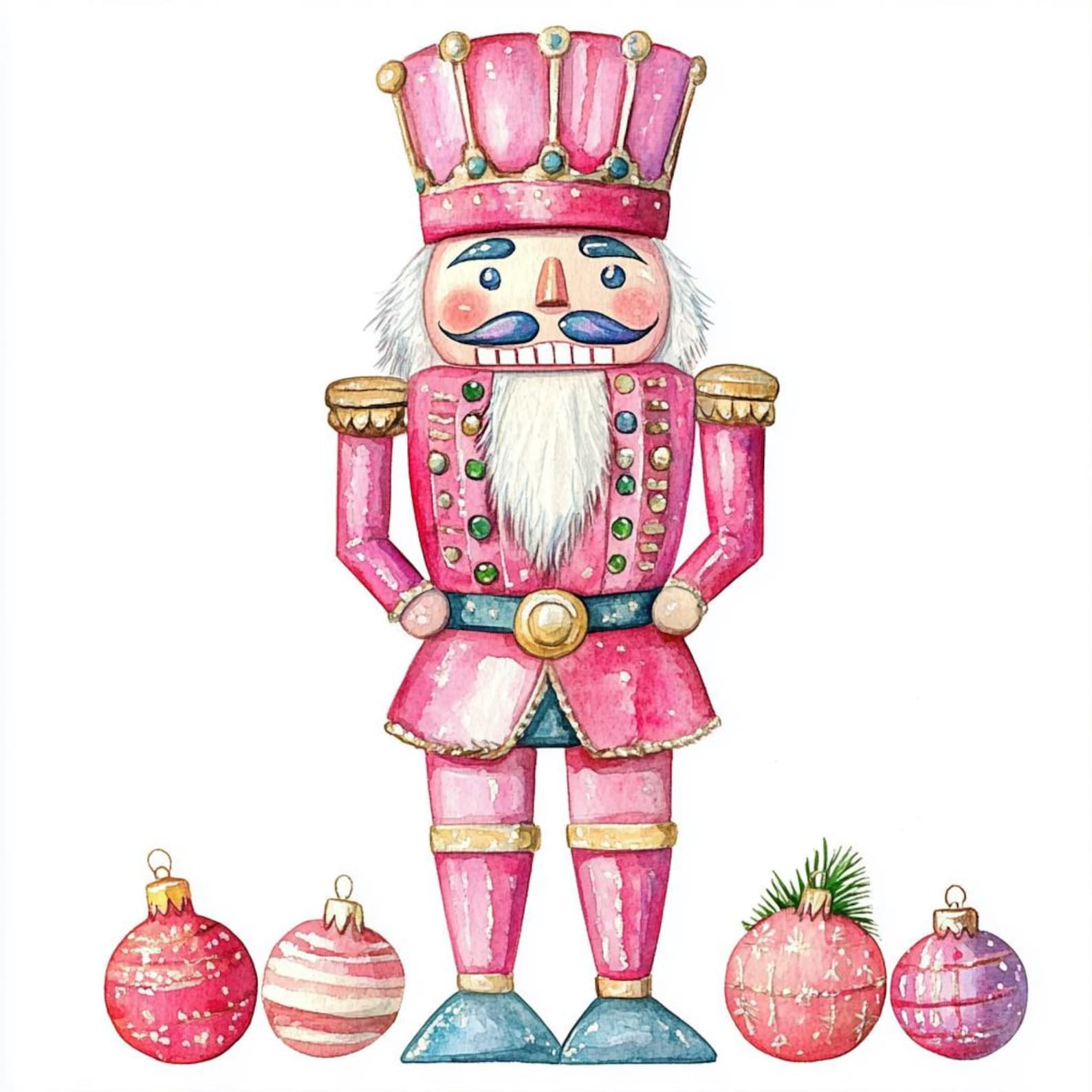 200 Nutcracker Christmas Clipart - Pink Christmas - Christmas Crafts ...