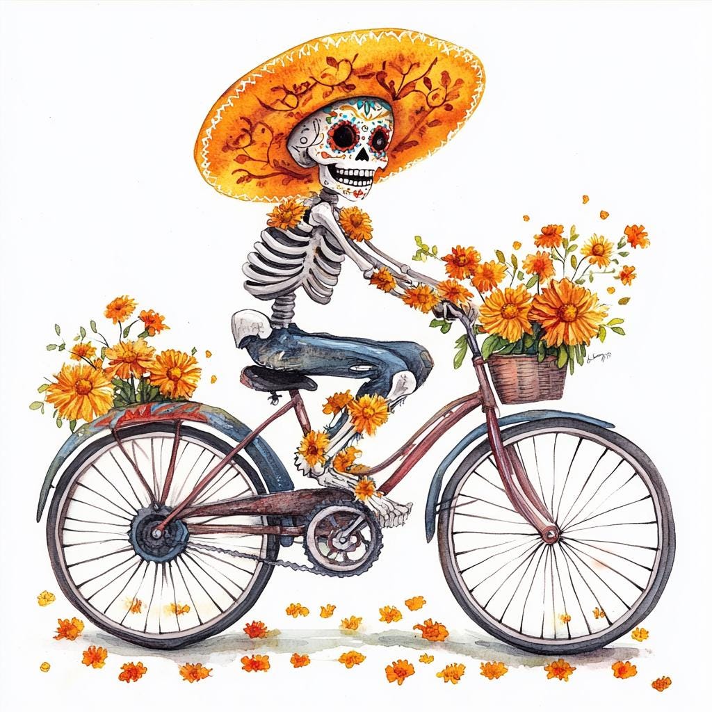 200 Watercolor Day of the Dead Clipart - Dia De Muertos Clip Art ...