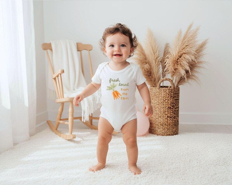 Fresh From the Farm Baby Clothes: Organic Carrot Bodysuit for A Farmer ...