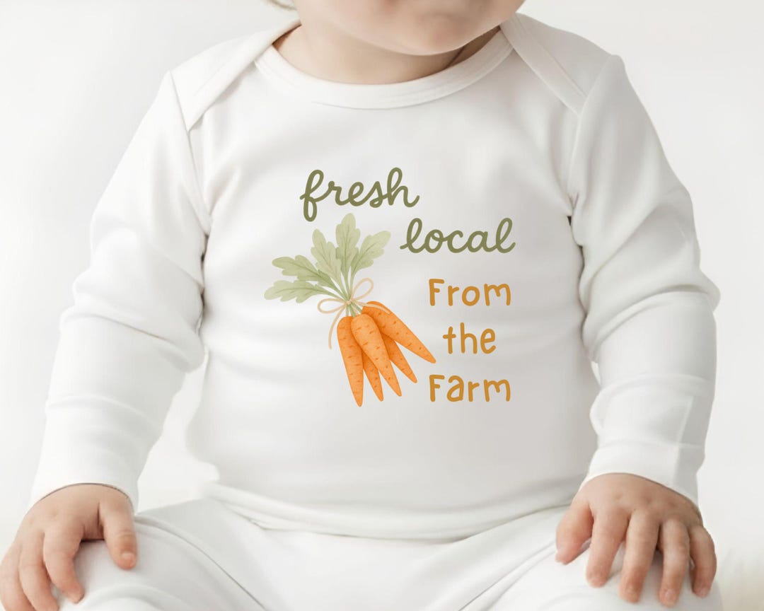 Fresh From the Farm Baby Clothes: Organic Carrot Bodysuit for A Farmer ...