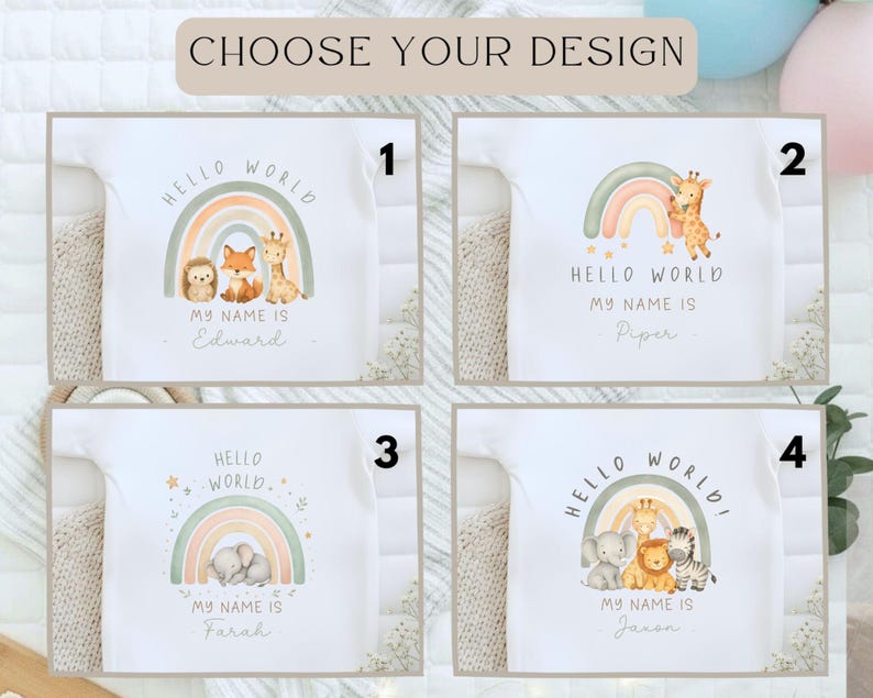 Born in 2026 Custom Newborn Bodysuit: Personalised Baby's First Hello ...