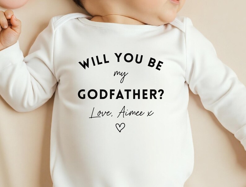Godparents Proposal Baby Clothes: Will You Be My Godmother, Godfather ...