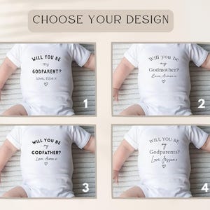 Godparents Proposal Baby Clothes: Will You Be My Godmother, Godfather ...