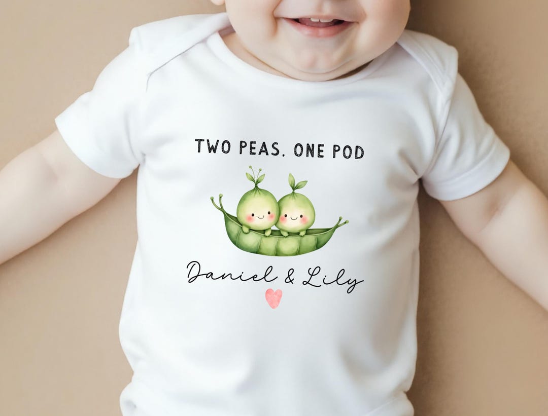 Two Peas in A Pod Twin Baby Gift: Newborn Coming Home Matching Outfits ...