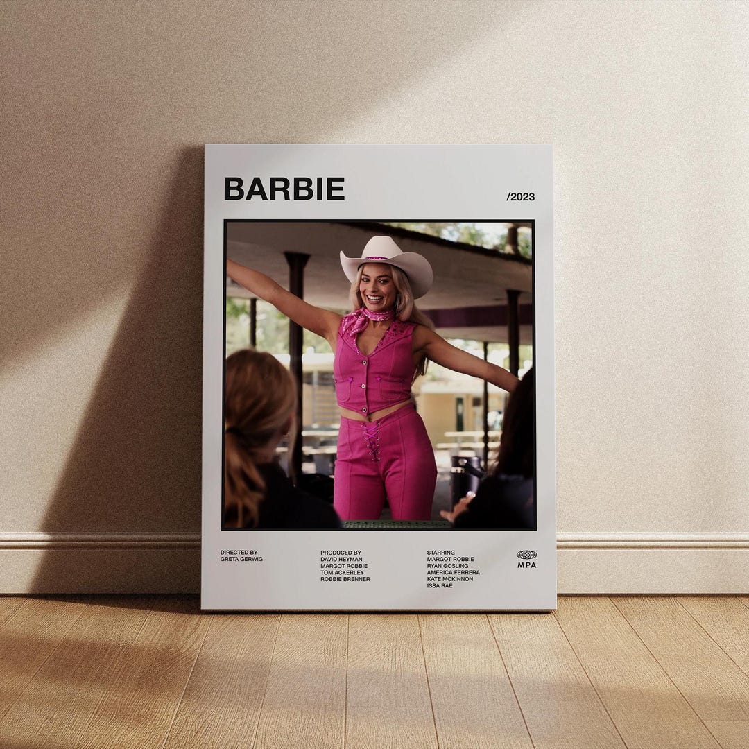 Barbie Movie Poster, Barbie Poster, Barbie Print, Minimalist Movie ...