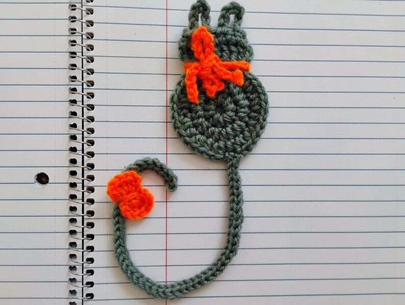 Crochet Bookmark Pattern - Cat Crochet Bookmark PDF and Video Tutorial ...