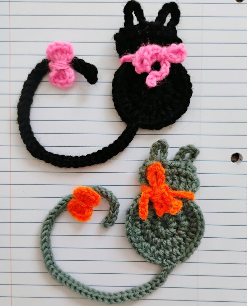 Easy Crochet Cat Bookmark Pattern: PDF and Video Tutorial - Etsy