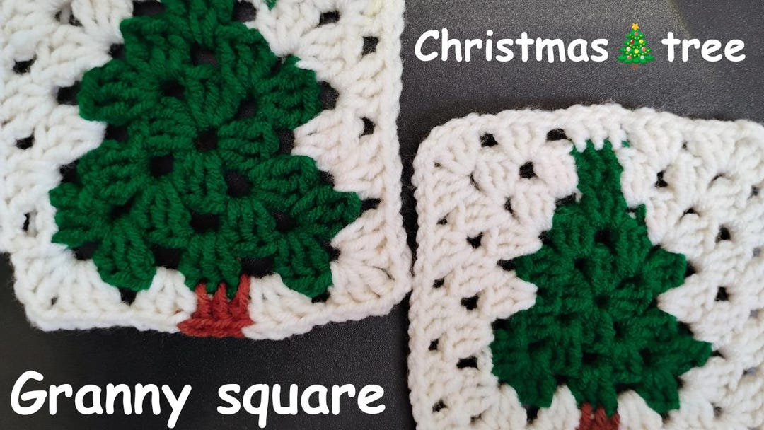 Christmas Granny Square Pattern Christmas Tree Granny Square Mug Rug ...