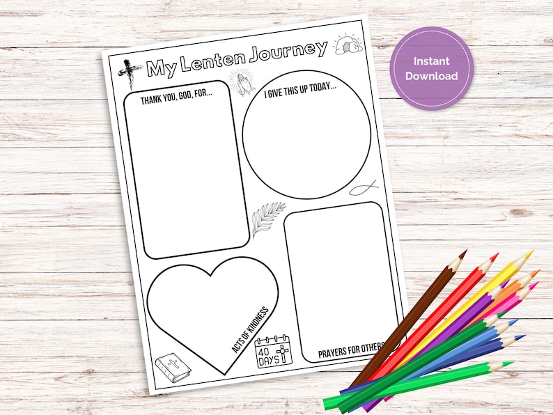 Lent for Kids Printable | My Lenten Journey to the Cross | Ash ...