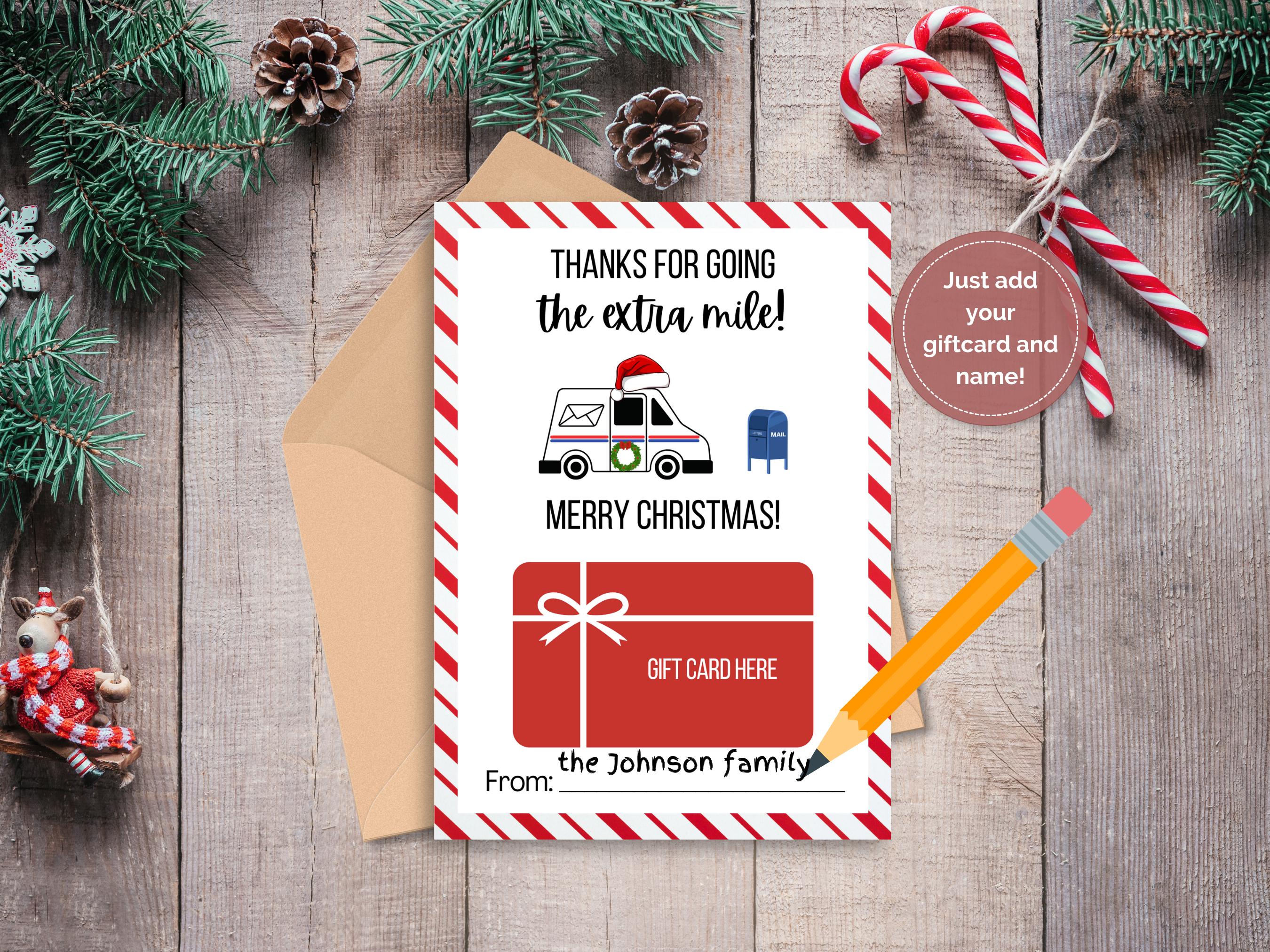 Mail Carrier Christmas Gift Card Holder | Postal Worker Gift | Mailman ...