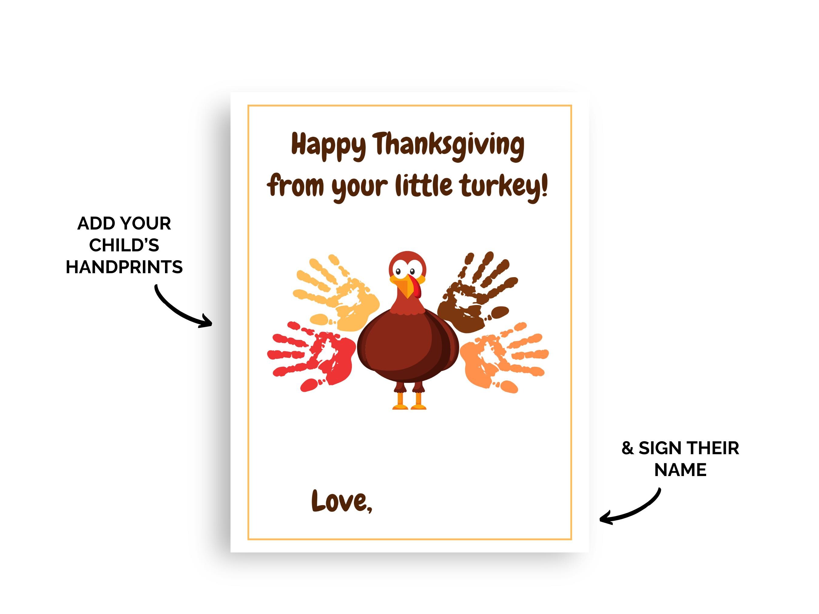 Thanksgiving Handprint Turkey Craft: Toddler Keepsake (digital Download ...