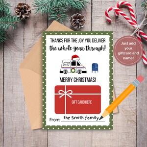 Mail Carrier Christmas Gift Card Holder | Postal Worker Gift | Mailman ...