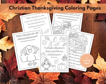 Thanksgiving Bible Verse Coloring Pages for Kids Printable Faith-based ...