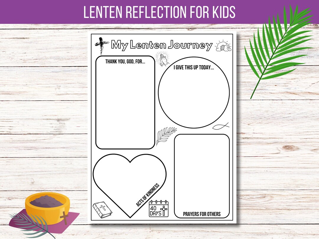 Lent for Kids Printable | My Lenten Journey to the Cross | Ash ...