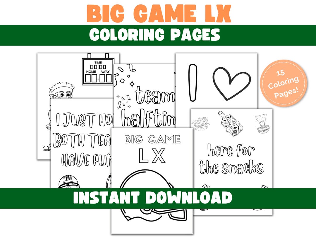 Get Game Day Ready With Football Coloring Pages for Kids | Big Game ...