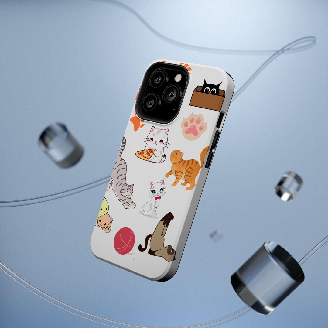Cute Cats Design Magnetic iPhone Case, Cat Lover Gift - Etsy