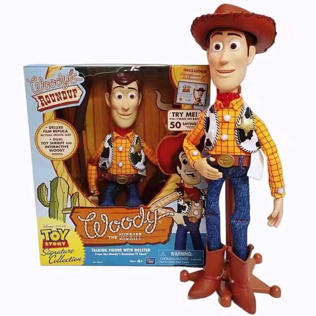 Toy Story 4 Woody Talking Action Figures Cloth Body Model Doll Limited ...