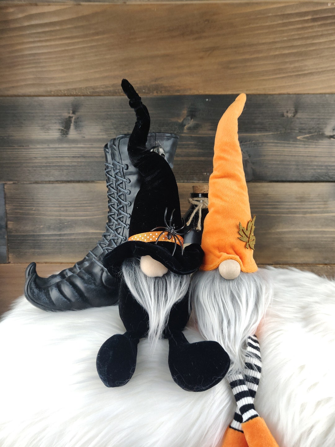 Halloween Plush Gnomes, October Décor, Halloween Gnome, Witch Gnomes, 2 ...