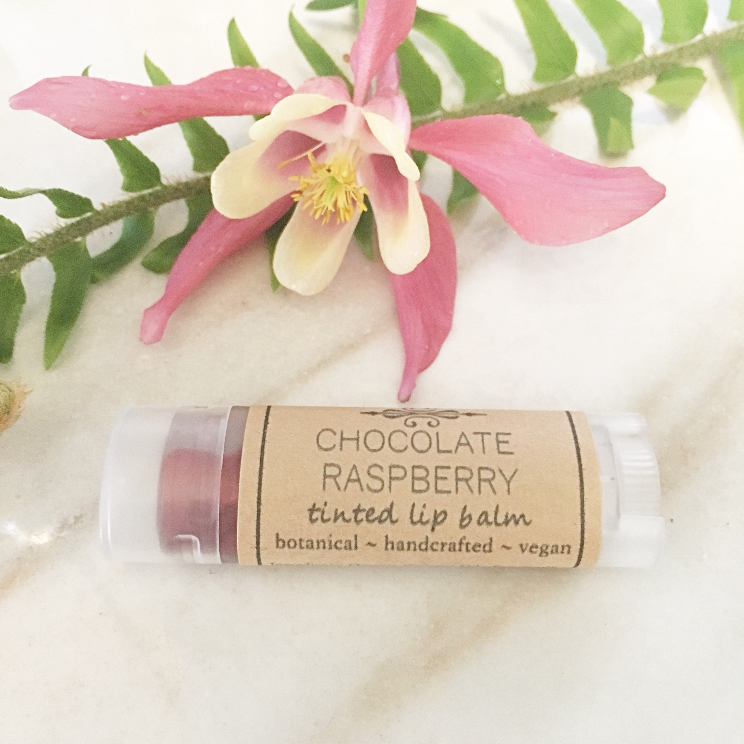 Chocolate Raspberry Tinted Lip Balm • Lip Balm • Vegan Lip Tint ...