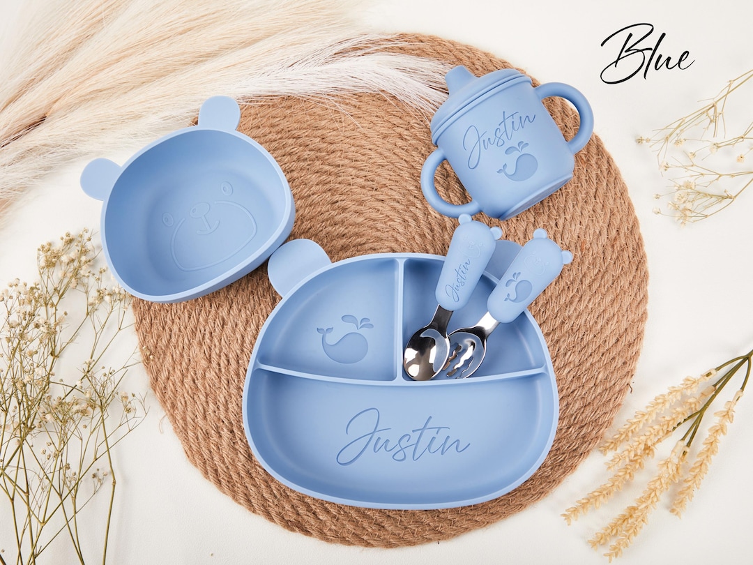 Personalized Silicone Weaning Set,cartoon Weaning Set for Toddler Baby ...