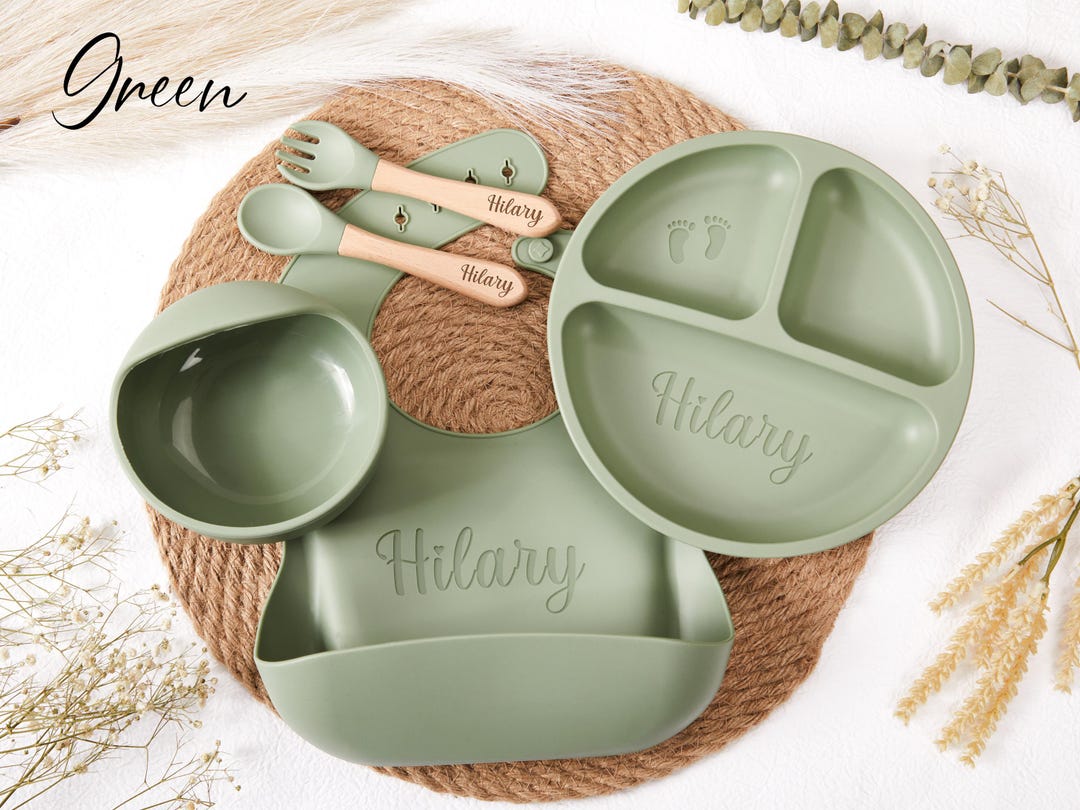 Personalized Silicone Weaning Set,cartoon Weaning Set for Toddler Baby ...