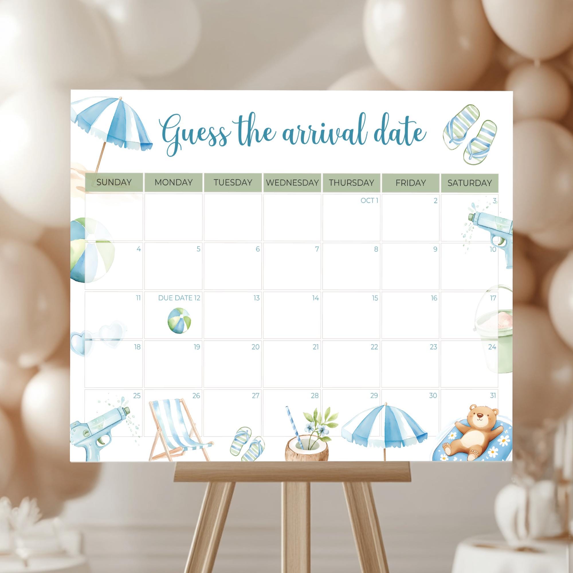 Splish Splash Baby Shower Bundle - Pool Baby Shower Decor - Splish ...