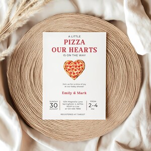 Pizza and Pacifiers Baby Shower Invitation, Pizza Baby Shower Invite ...