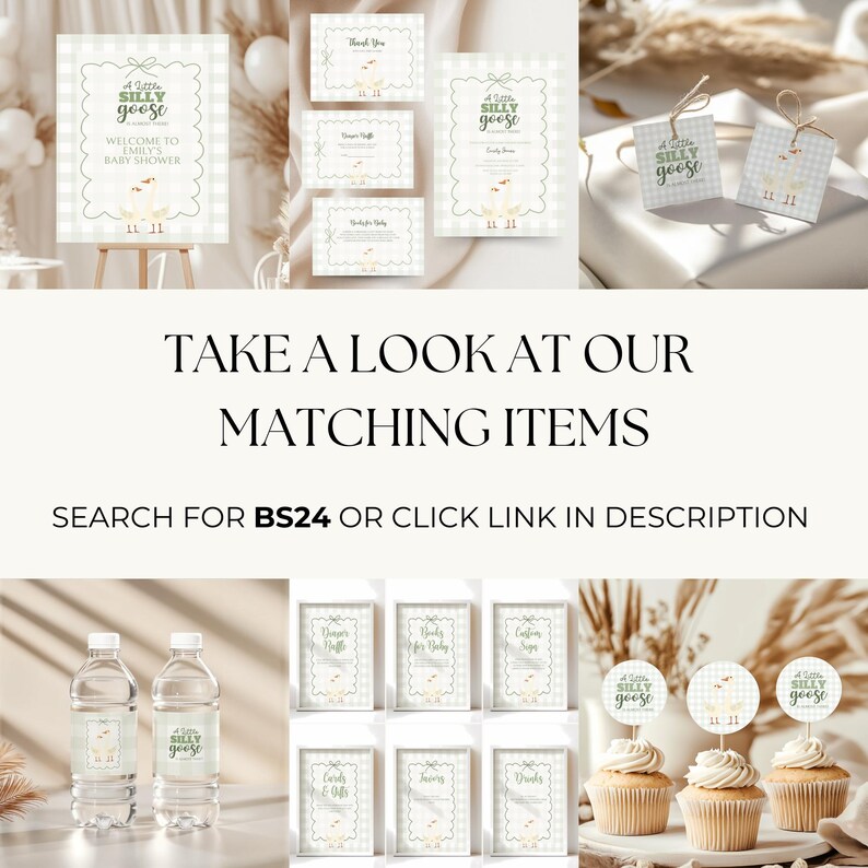 Silly Goose Baby Shower Invitation, Green Baby Shower Invite Printable ...