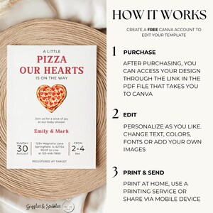 Pizza and Pacifiers Baby Shower Invitation, Pizza Baby Shower Invite ...