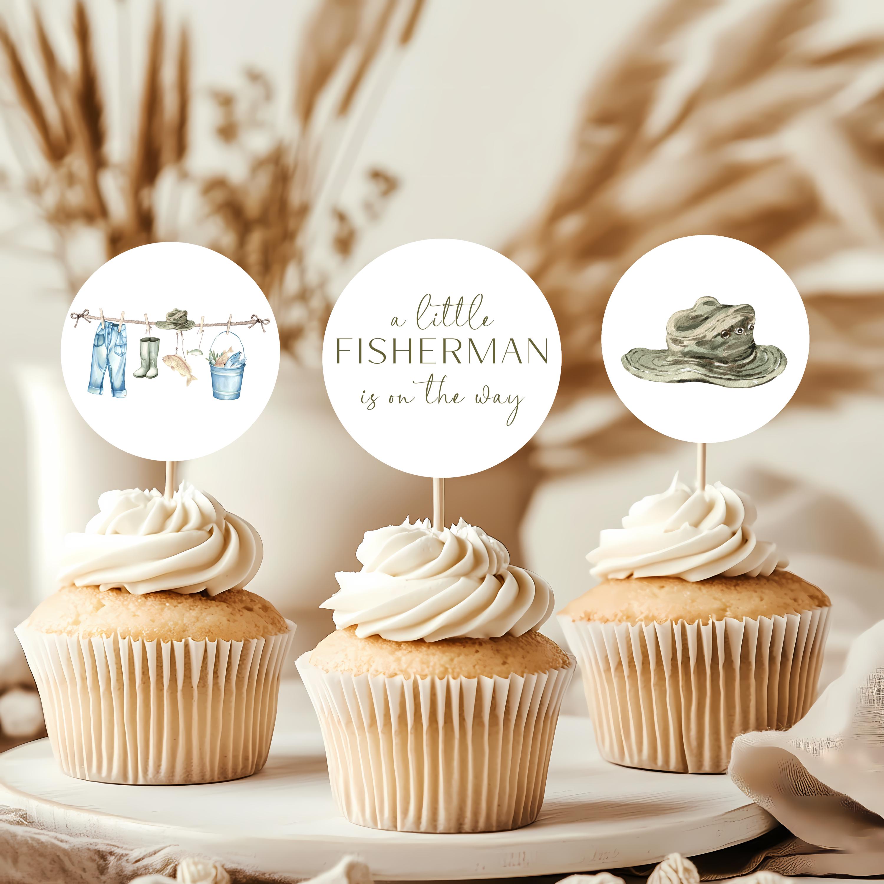 Fishing Baby Shower Bundle - A Little Fisherman is on the Way Baby ...