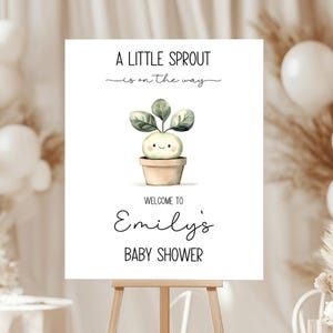 Little Sprout Baby Shower Bundle - Little Sprout Baby Shower Decor ...