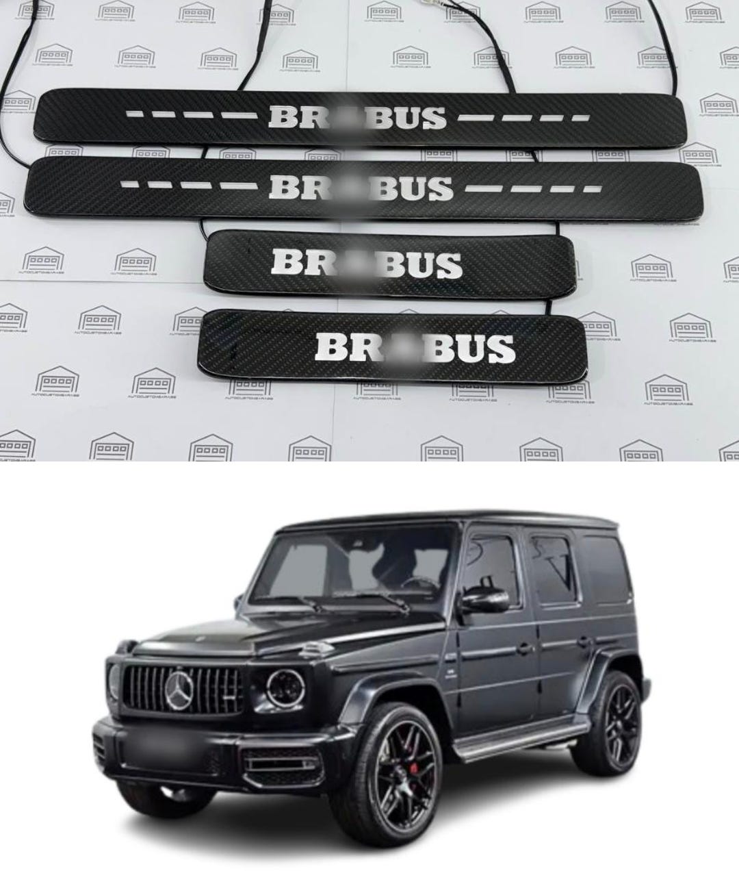 G-wagon Stainless Steel CARBON LED Door Sills Scuff Plates Fits ...