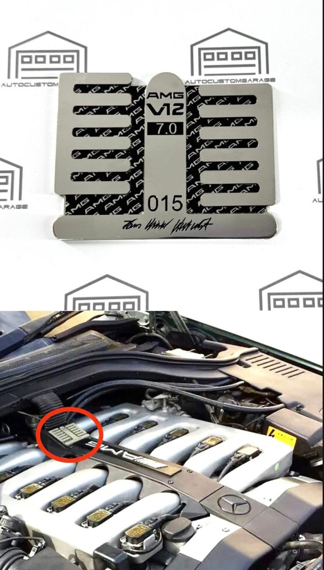AMG V12 Engine Plaque Badge for Mercedes-benz M120 (W140,W129) - Etsy