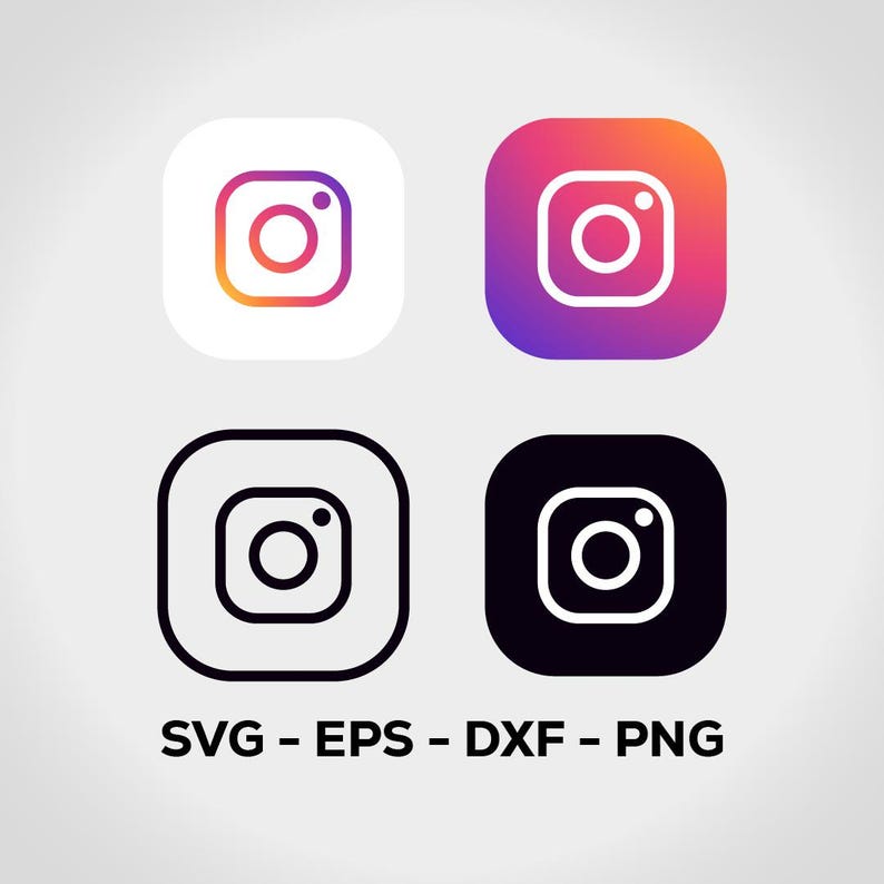 Instagram Logo Svg, Instagram Laser Cut Logo, Social Media Icon ...