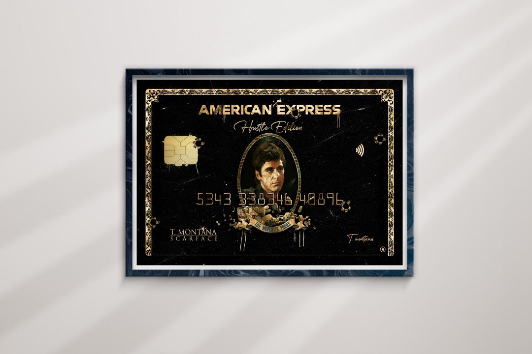 Scarface Inspired Wall Art, Tony Montana Gold Texture, Al Pacino ...
