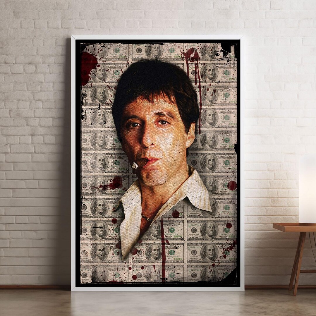 Tony Montana Scarface Artwork, Mafia, Scarface Icon, Al Pacino Art ...