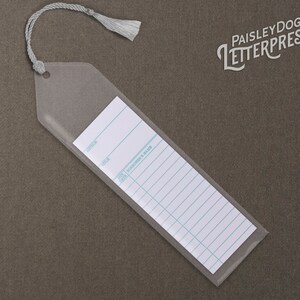 Letterpress Bookmark Library Card - Etsy