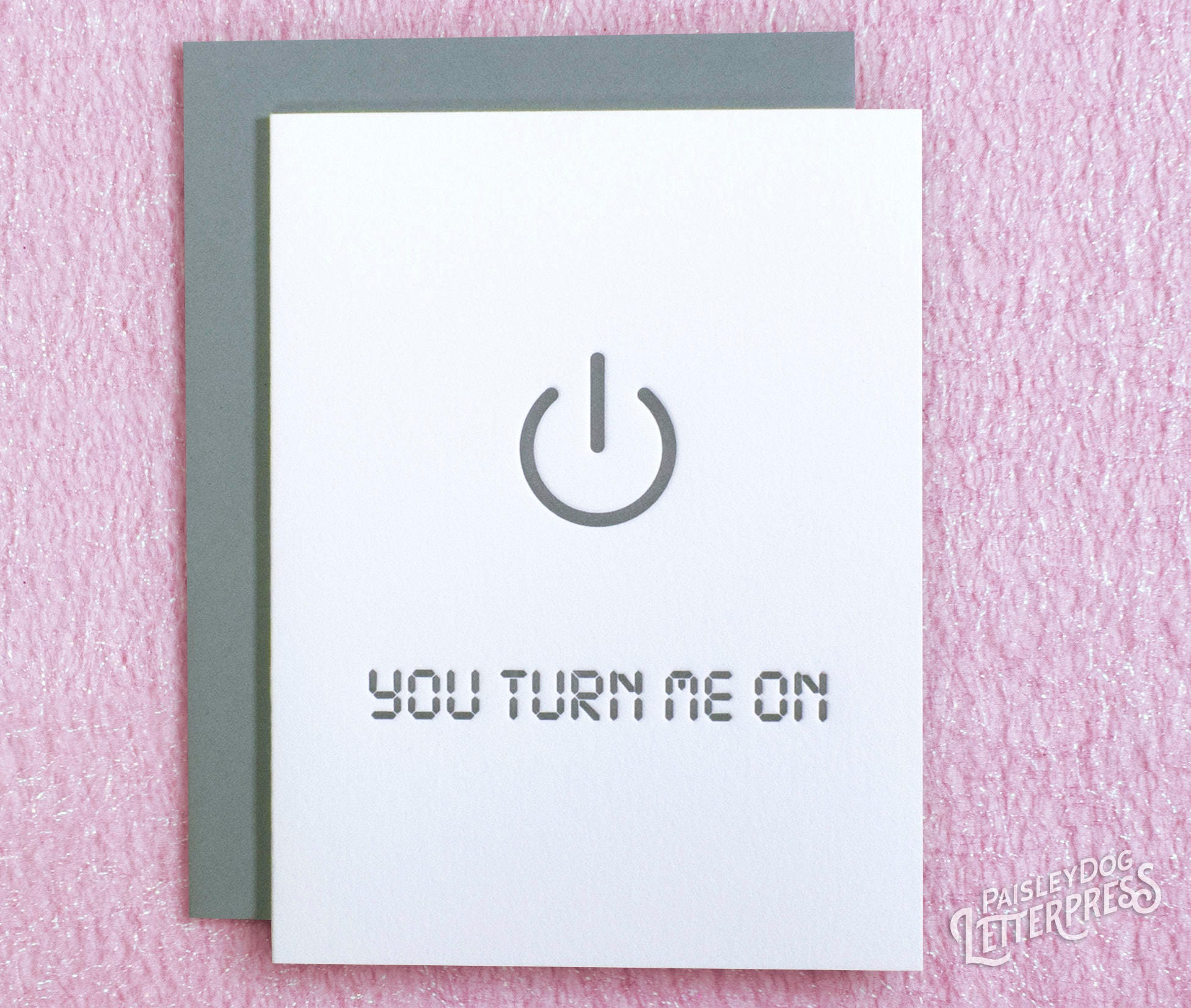 Letterpress Greeting Card You Turn Me On single Gifts for | Etsy