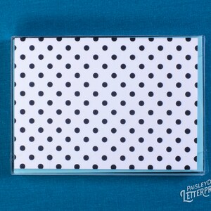 LETTERPRESS NOTE CARDS - Black & White Dots Pattern (set of 6) - Etsy