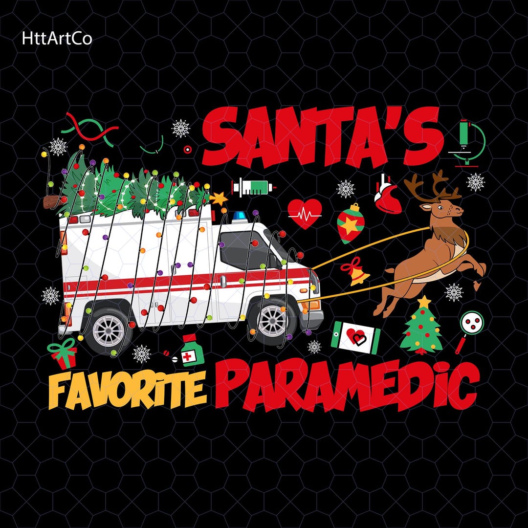 Santa's Favorite Paramedic Png, Gift to Paramedic Png, Rn Nurse ...