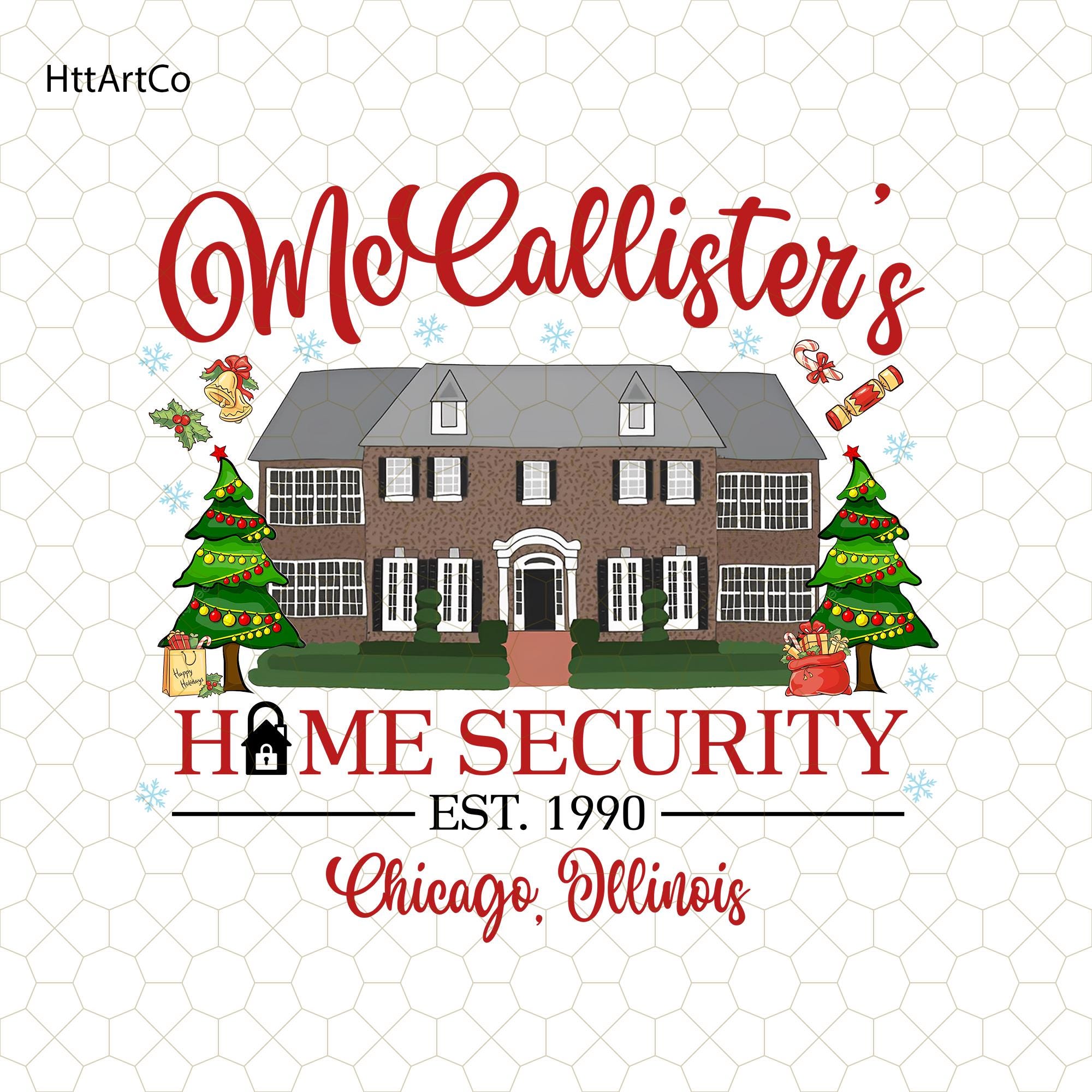 Mccallister's Home Security Est 1990 Png, Home Alone Movie Christmas ...