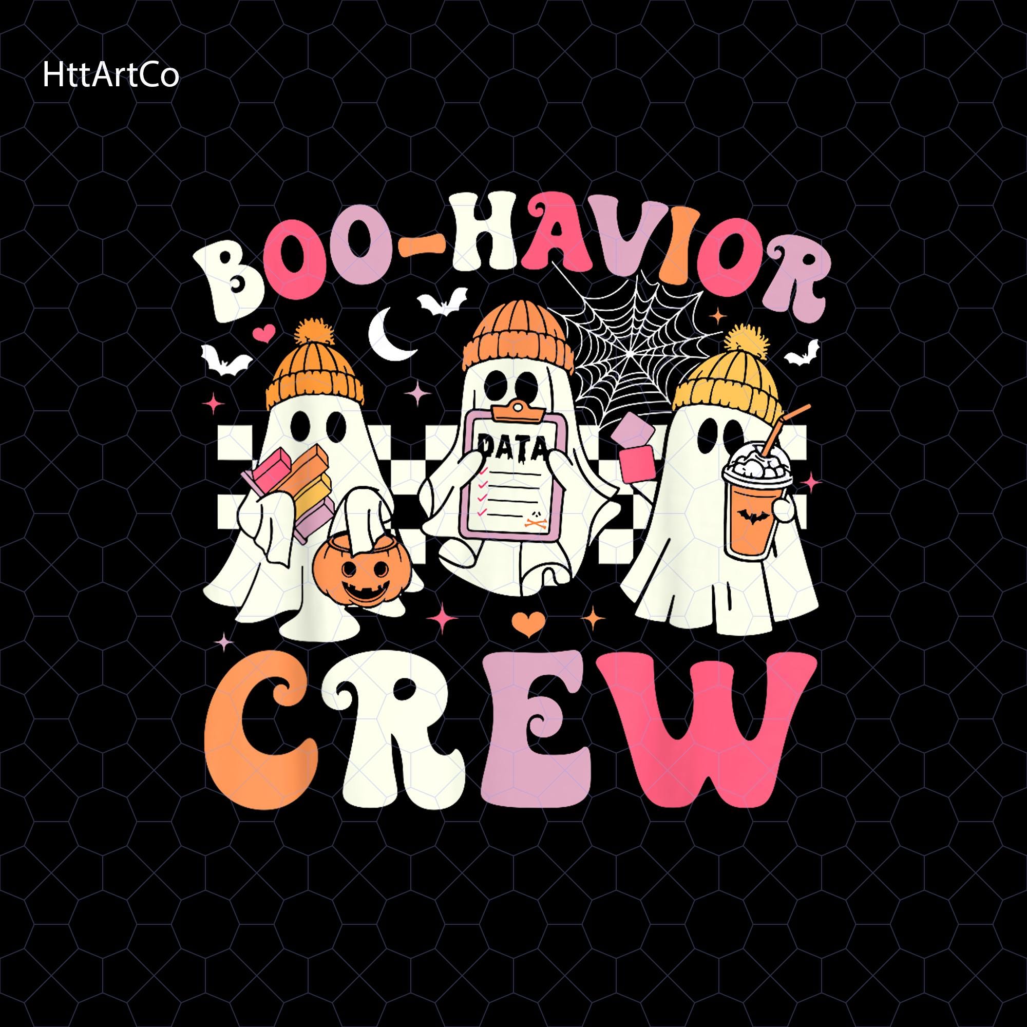 Behavior Analyst Halloween ABA Png, Cute Ghost Boo-havior Crew Png ...