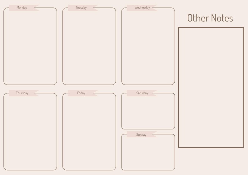 Weekly Planner - Digital Template - Etsy