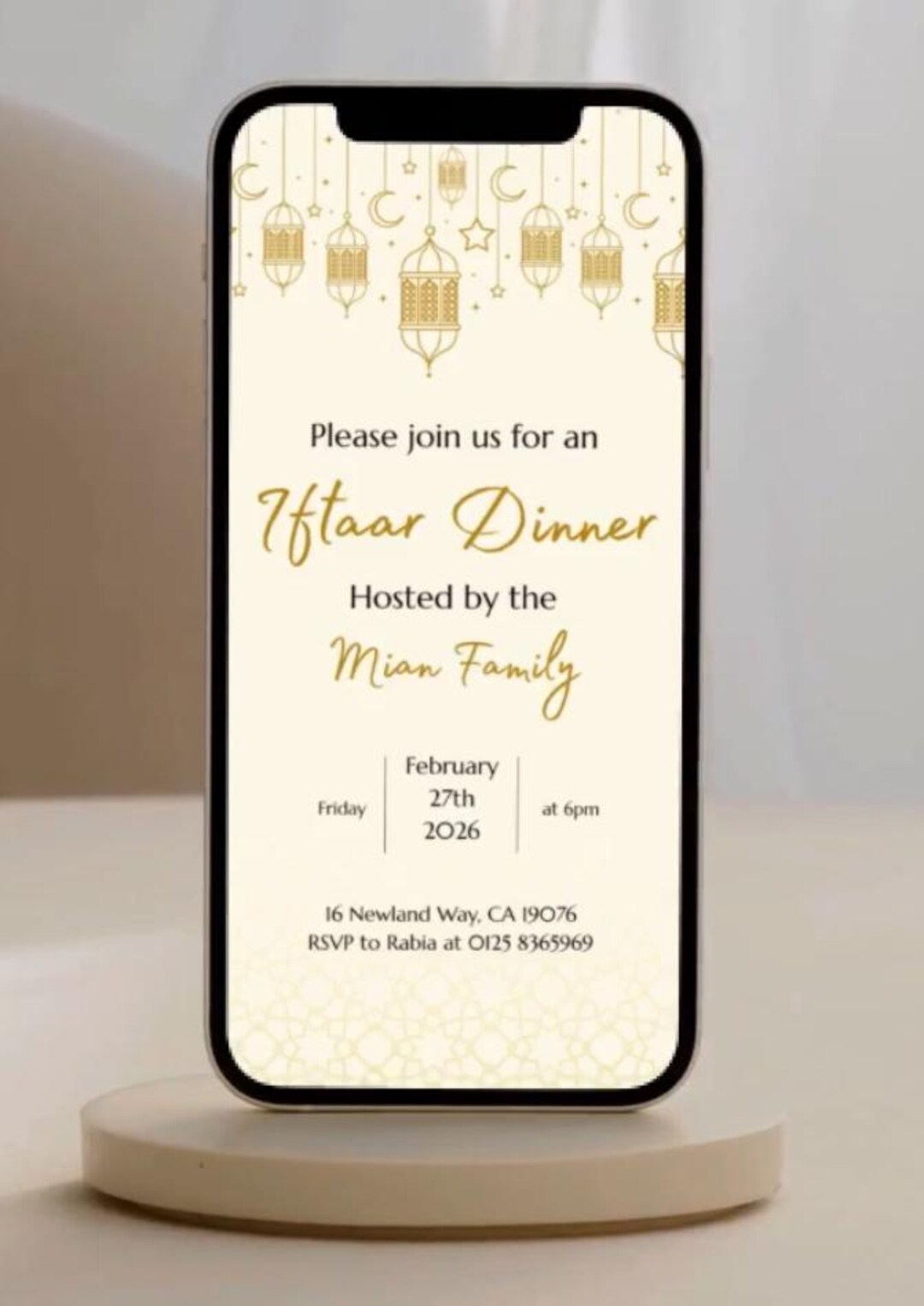 RAMADAN INVITE - Digital Template Iftaar Dinner Invitation - Printable ...