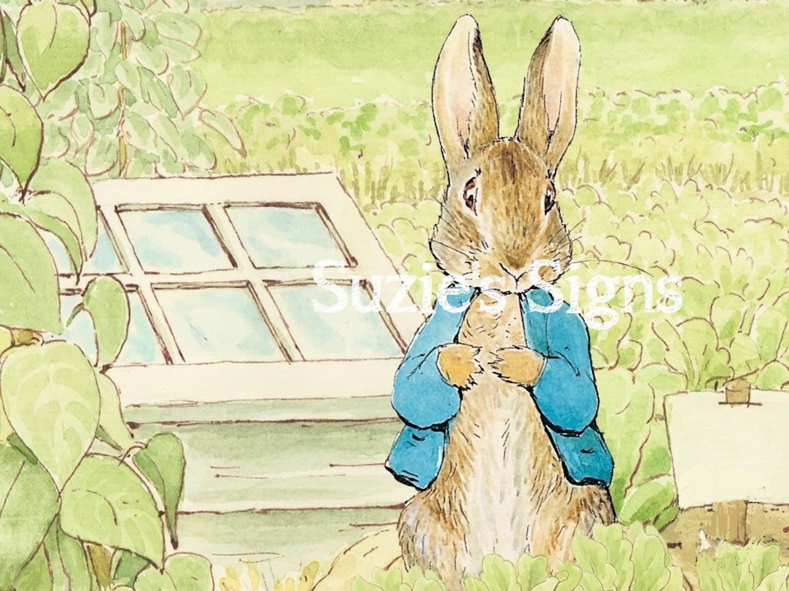 Vintage Beatrix Potter Fabric Block 100% Cotton 8.5 by - Etsy