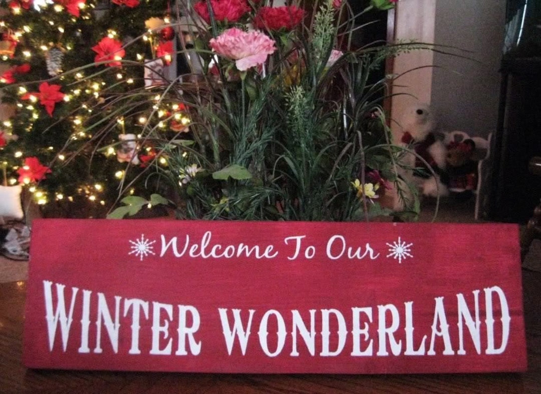 Primitive Christmas Sign Welcome to Our Winter Wonderland - Etsy