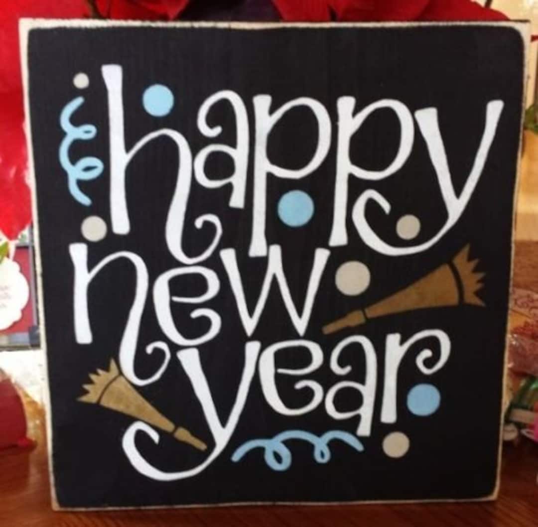 Primitive Sign Happy New Year Confetti - Etsy
